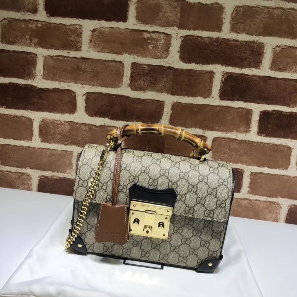 Designer Gucci Replica Vorhängeschloss kleiner Bambus Schulter 603221 ...