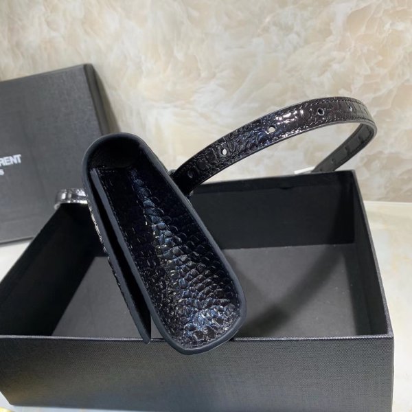 Replik schwarzer Saint Laurent YSL Monogram Logo Fanny Pack – Luxus ...