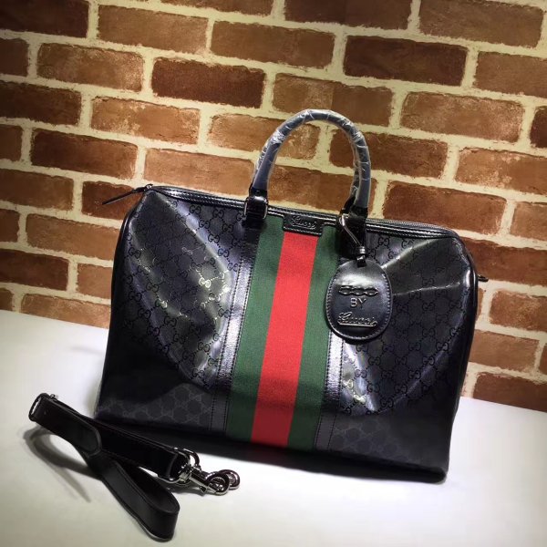 Replica Gucci Herrenleder Designer Duffle 269375 Schwarze Taschen ...
