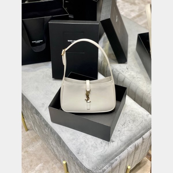 Designer YSL Replica Hobo in glattem Leder 657228 White Taschen Store ...